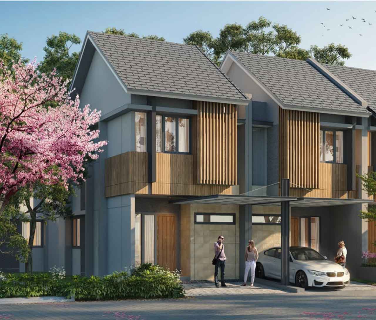 Cluster Sakura rumah Jepang minimalis di Kota Sutera